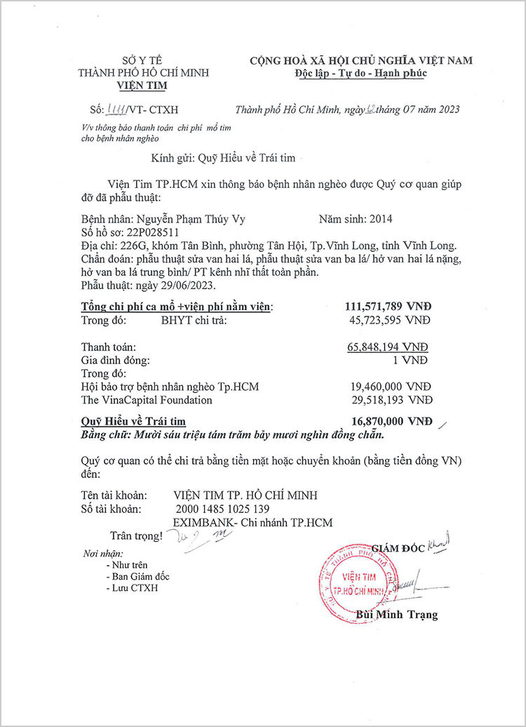 Bé Thúy Vy bị hở van nhĩ thất trái và phải, cần phẫu thuật lần 2 | Hiểu Về Trái Tim